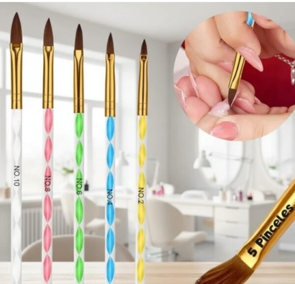 Pincel para acrilico $5 pz $20 paquete de 5 piezas – M&D Cosmetics ...